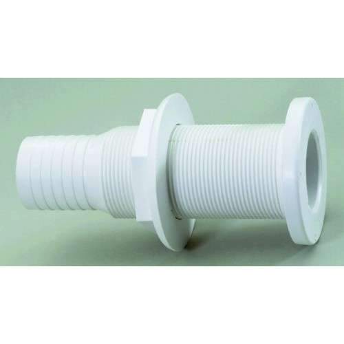 Attwood Thru-Transom Thru-Hull Connector 1-1/2" ID hose white #3875B1 ...