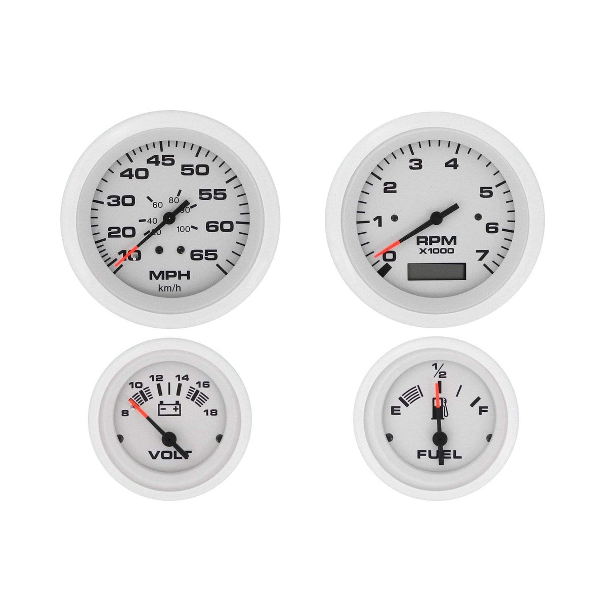 Teleflex 4 Gauge Set Arctic Tach/Hourmeter #69710P – First Choice Marine
