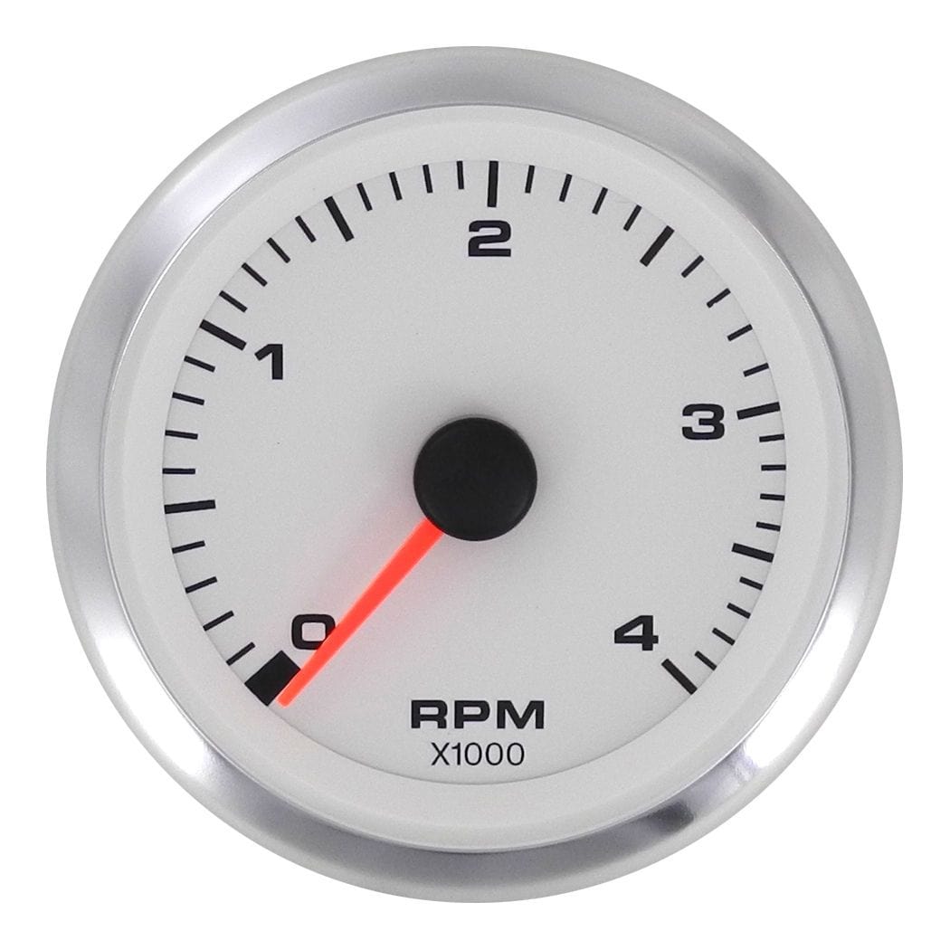Teleflex Tach 4000 RPM White Premier Pro 3" Diesel Magnetic #62548P ...