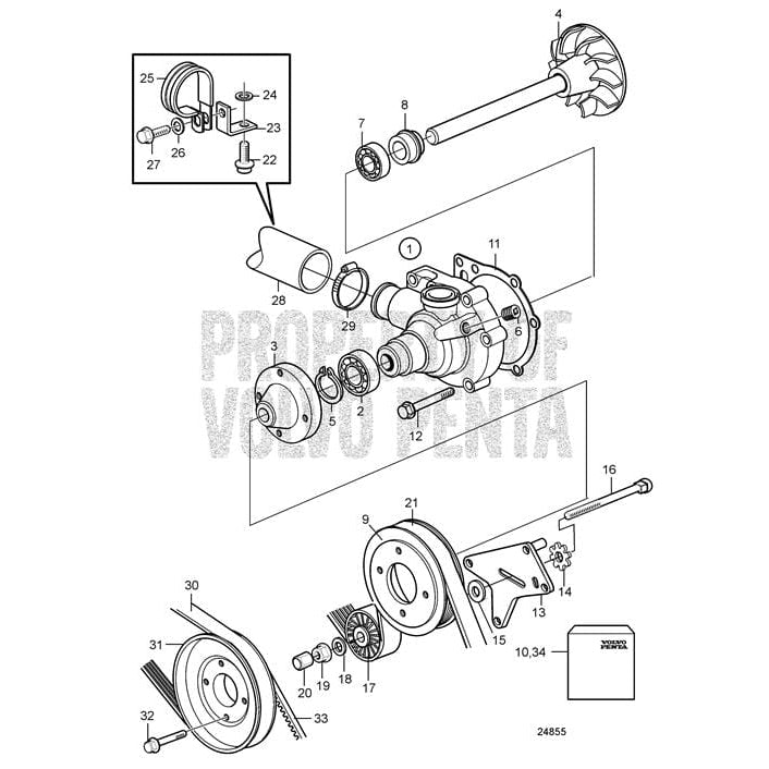 Volvo Penta 3588384 Pulleys | FirstChoiceMarine.com – First Choice Marine